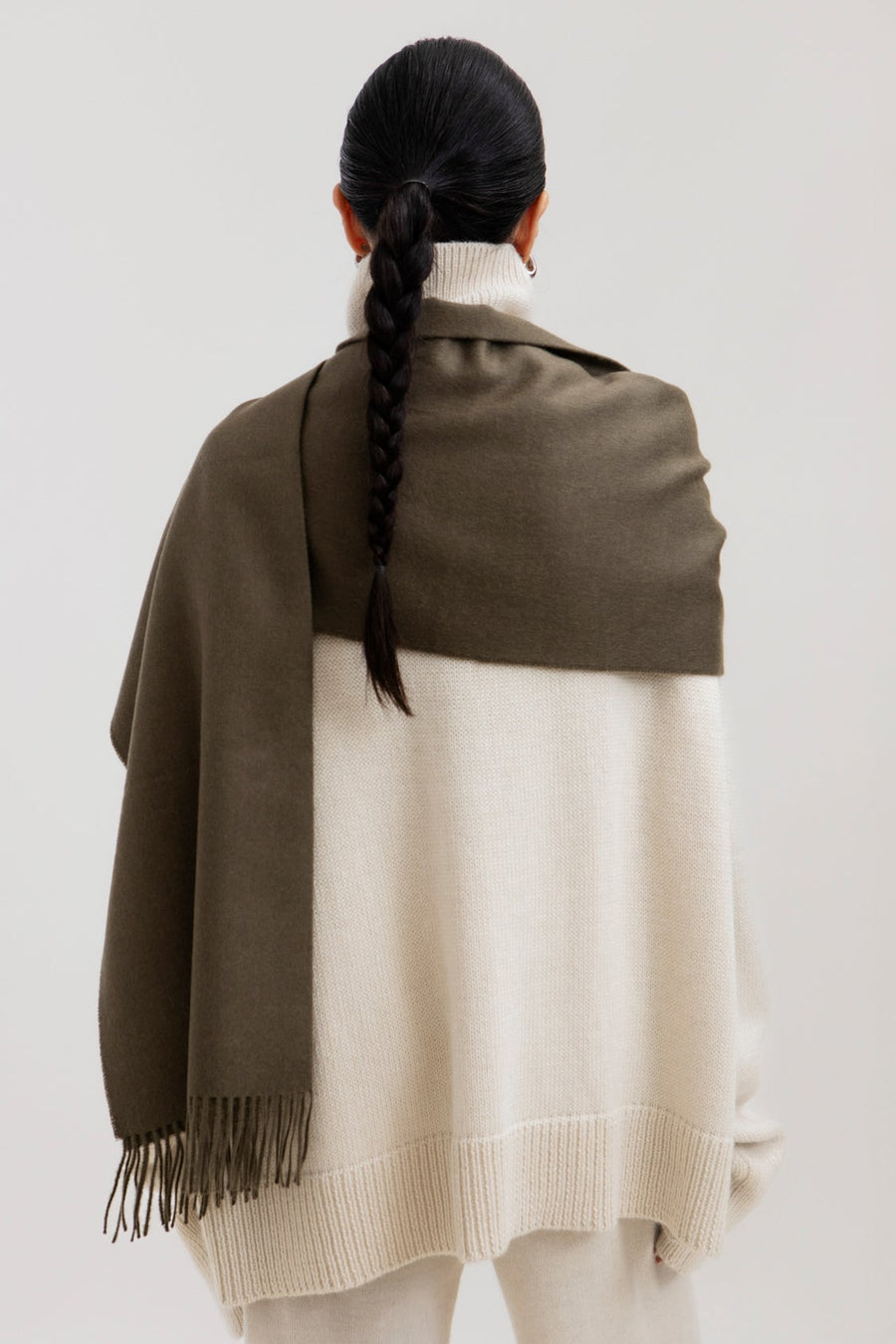 Rowan Shawl | Moss Green | Baby Alpaca | Ahblo